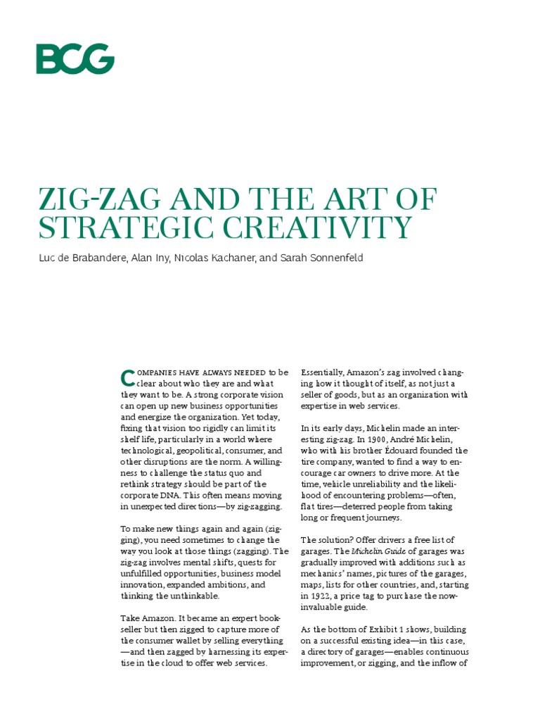 BCG Zig Zag and The Art of Strategic Creativity June 2019 Tcm21 221683 ...