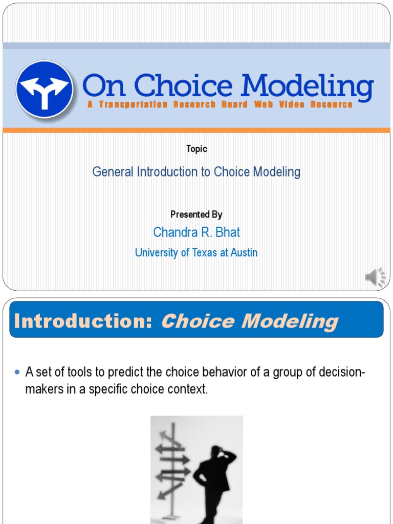 On Choice Modeling | PDF | Resource | Economics