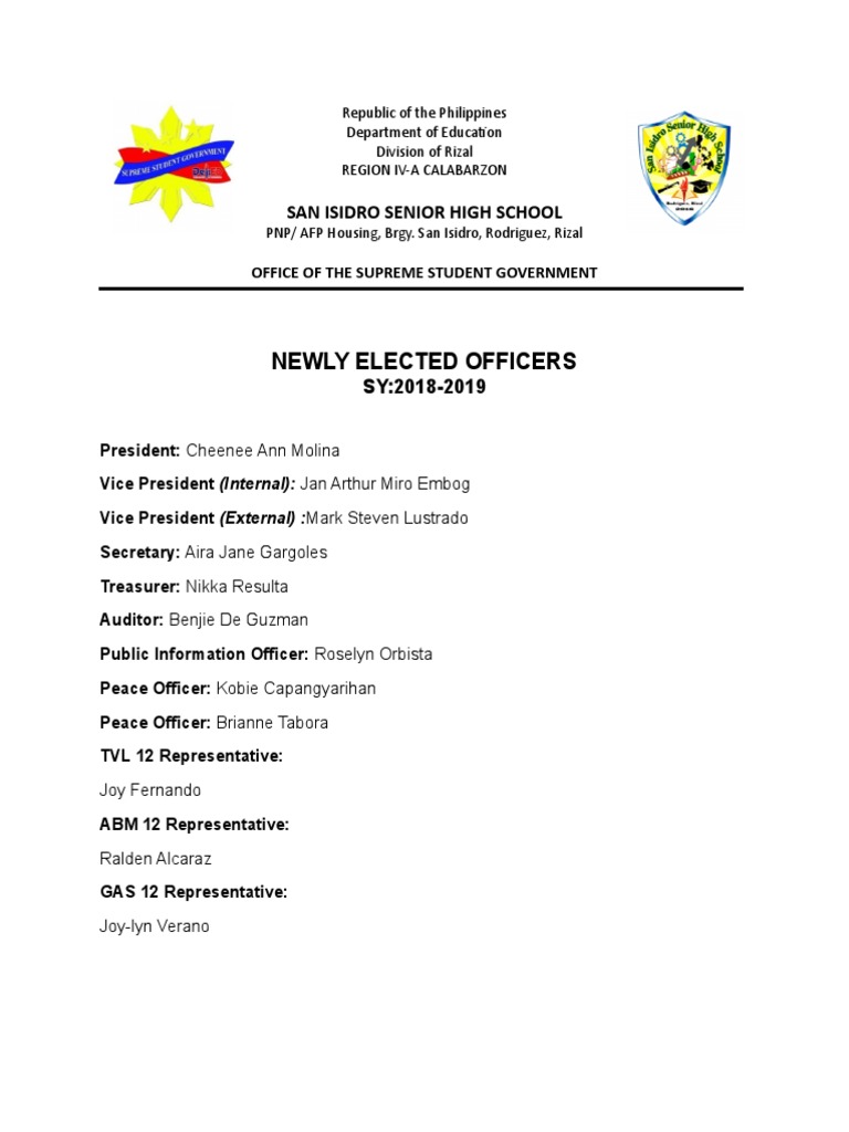 SSG. Officers | PDF