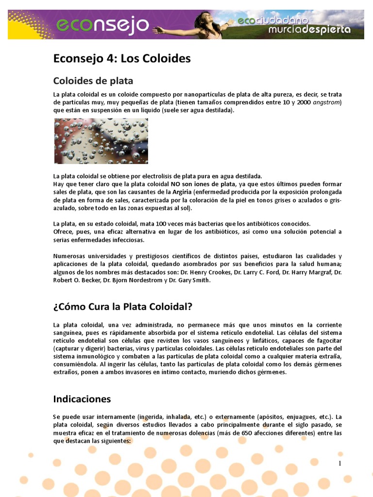 Econsejo 4 Los Coloides | Descargar gratis PDF | Coloide | Cobre