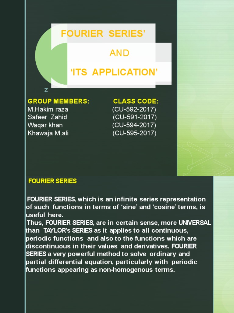 Fourier Series Presentation | Download Free PDF | Fourier Series ...