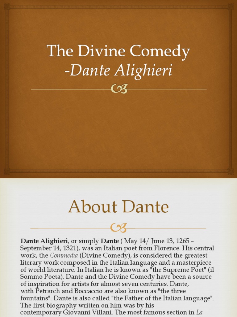 The Divine Comedy | PDF | Divine Comedy | Religious Belief And Doctrine