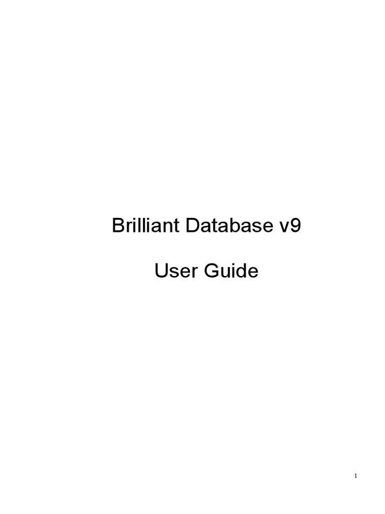 Brilliant Database v9 User Guide SEO | PDF | Tab (Gui) | Databases