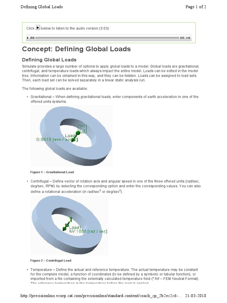 Defining and Applying Global Loads in Structural Analysis Simulations ...