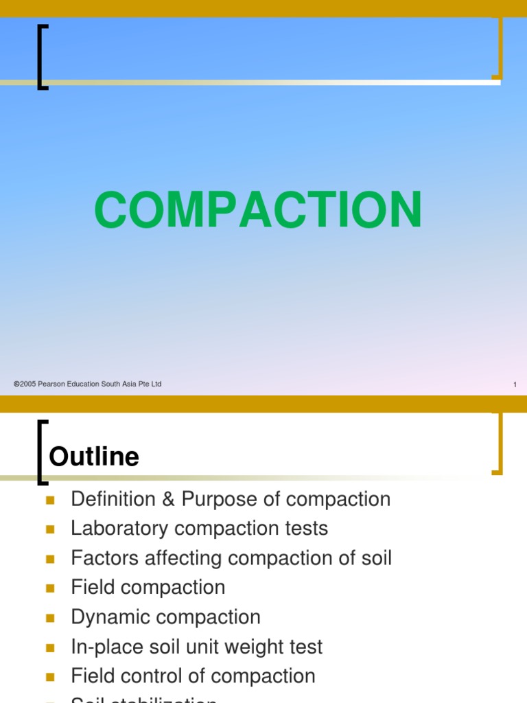 CH1 Compaction | PDF | Soil | Natural Materials