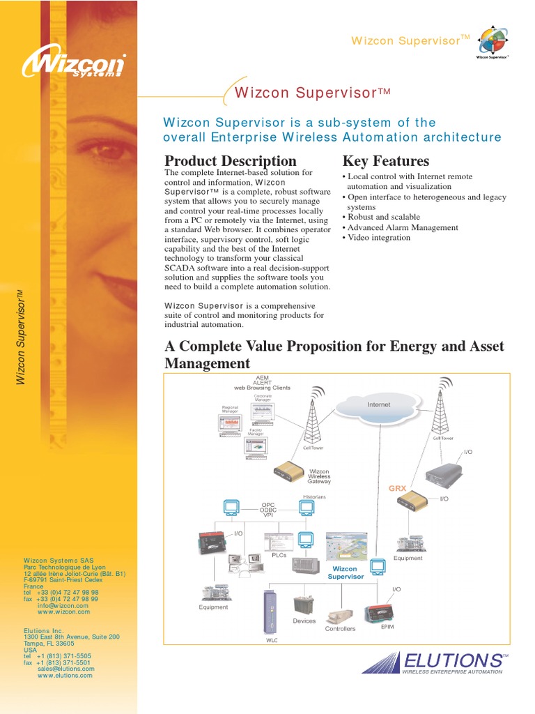 Product Description Key Features: Wizcon Supervisor | Download Free PDF | Automation | Scada