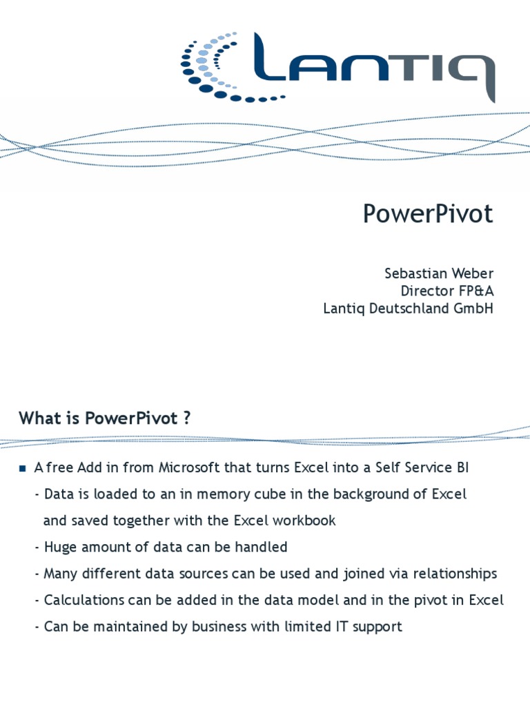 PV PowerPivot | PDF | Microsoft Excel | Microsoft Sql Server
