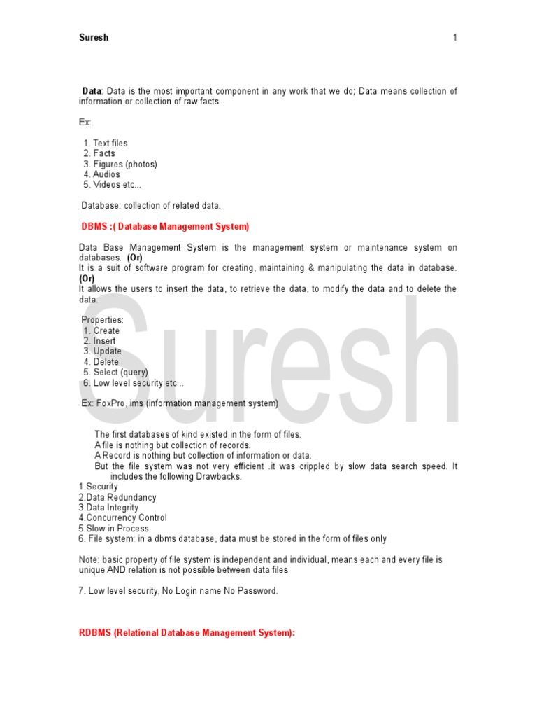 SQL Material | PDF | Databases | Microsoft Sql Server