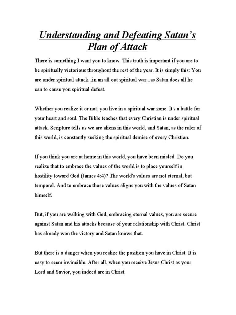 Winning Spiritual Warfare Against Satan | PDF | Satan | Jesus
