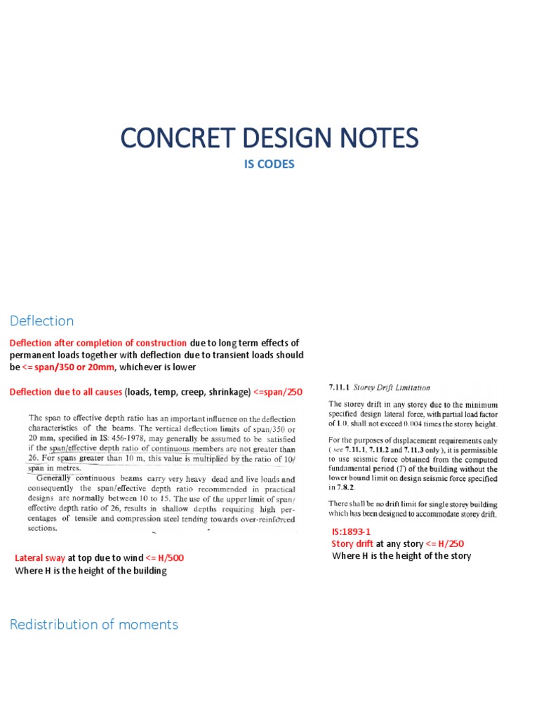 Deflection Criteria Is Code | PDF