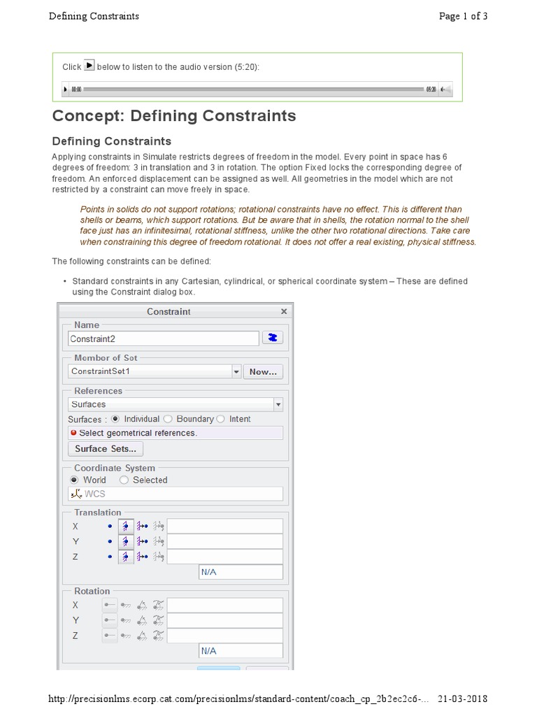 Concept: Defining Constraints | PDF | Coordinate System | Cartesian ...