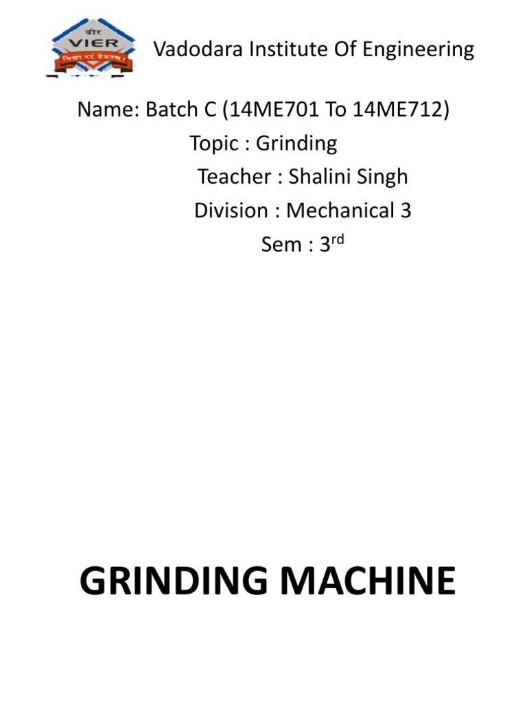 Grinding Machine | PDF | Grinding (Abrasive Cutting) | Machining