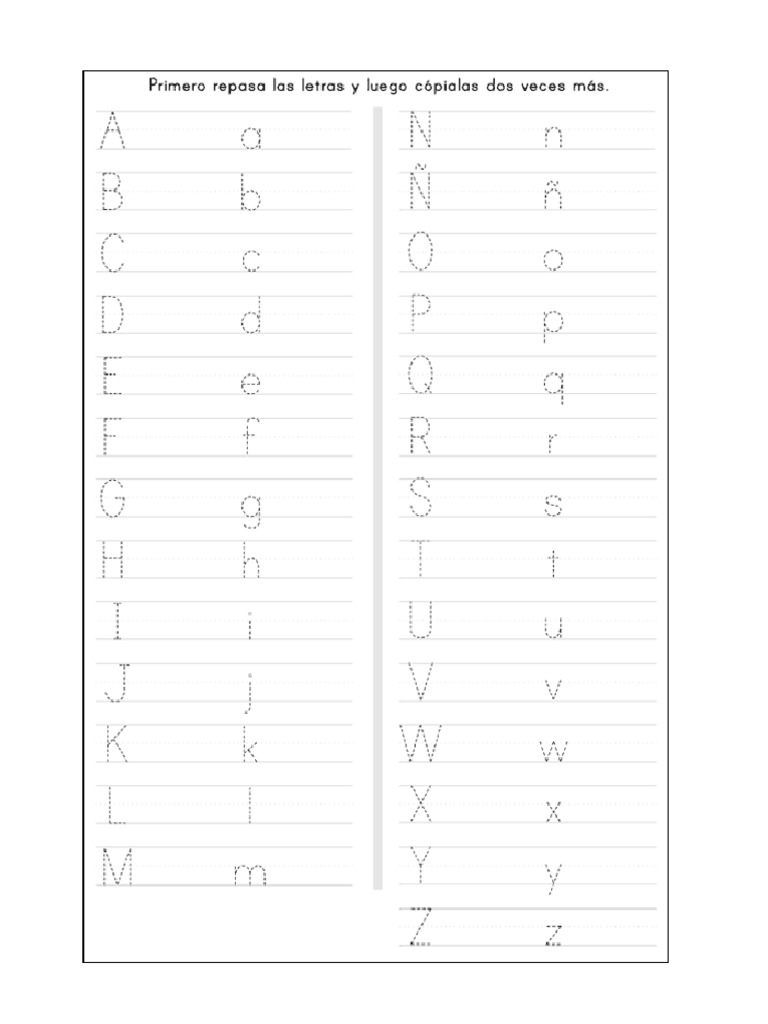 Alfabeto Minuscula y Mayuscula | PDF