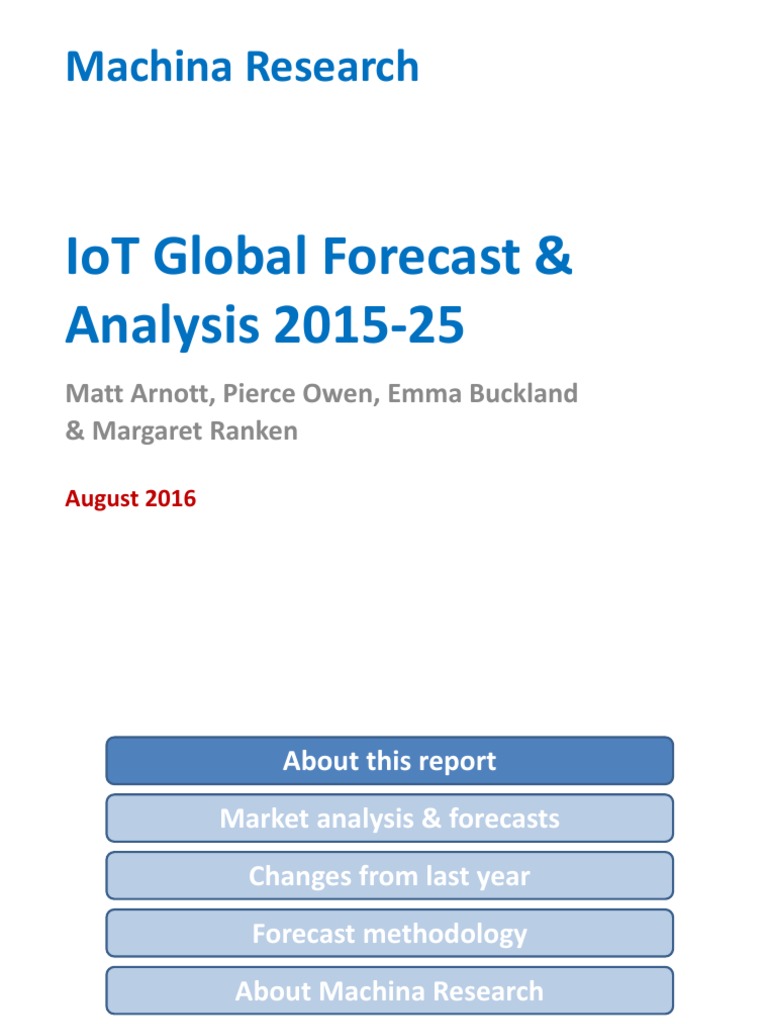 IoT Market Forecast 2015-2025 Analysis | PDF | Internet Of Things | 4 G