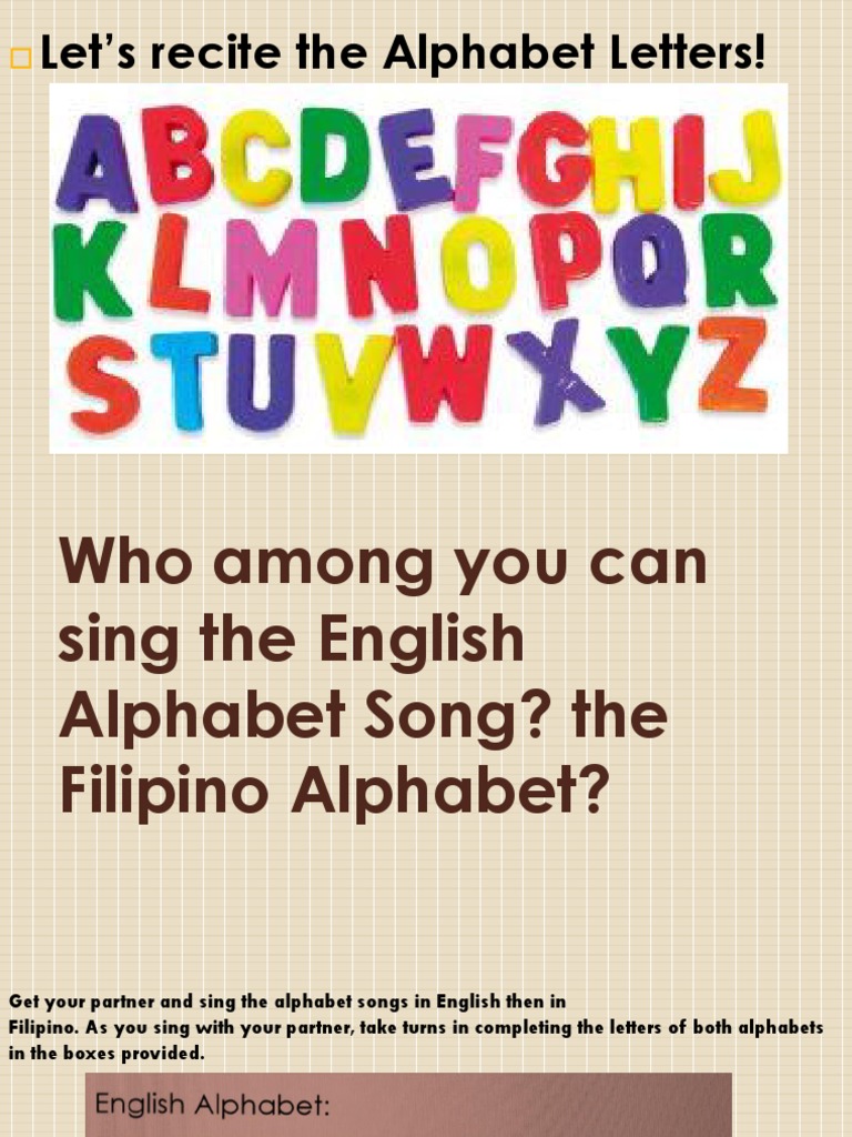 Let's Recite The Alphabet Letters! | PDF | Language Arts & Discipline