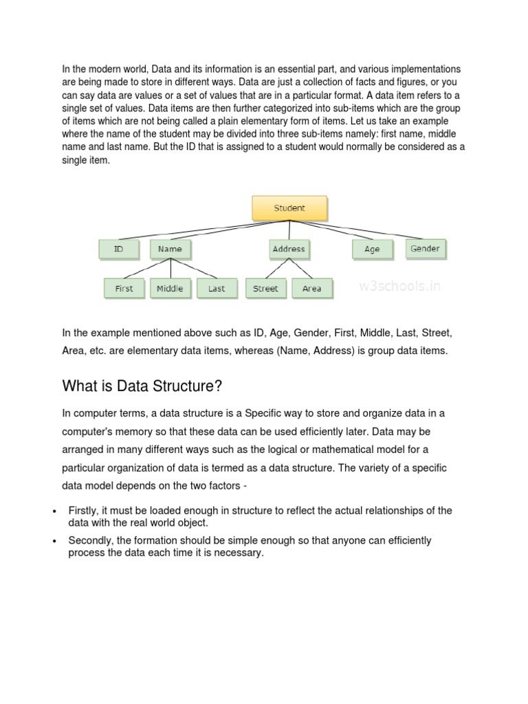 Data Structure Full Notes | PDF | Data Type | Queue (Abstract Data Type)