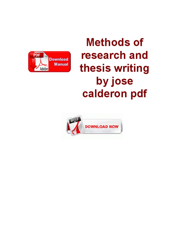 Methods of Research and Thesis Writing | PDF