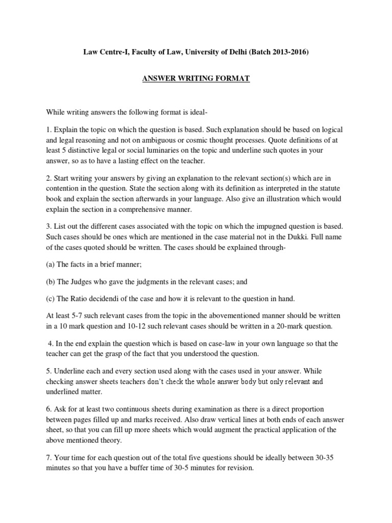 Law Centre-I, Faculty of Law, University of Delhi (Batch 2013-2016) | PDF