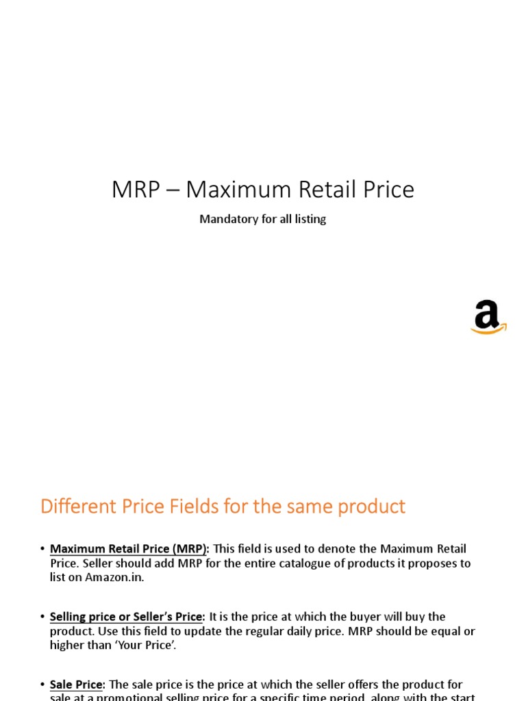 MRP Maximum Retail Price | PDF | Business | Finance & Money Management