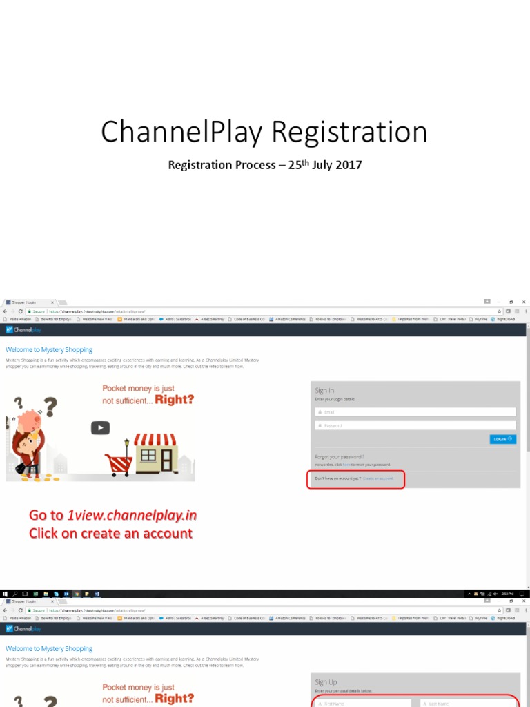 Channelplay Registration Steps