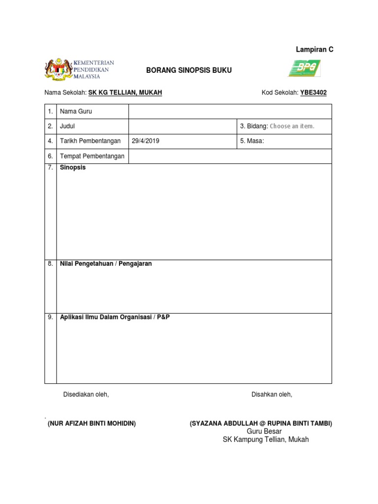 Lampiran C Sinopsis Buku | PDF