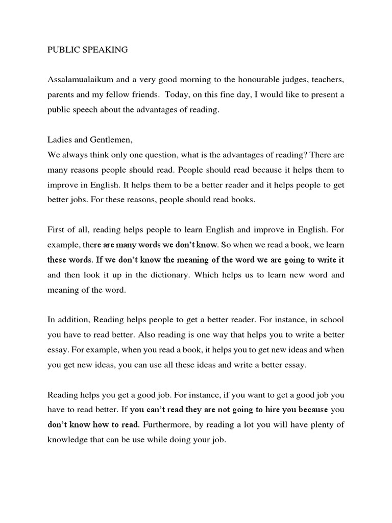 Public Speaking | PDF