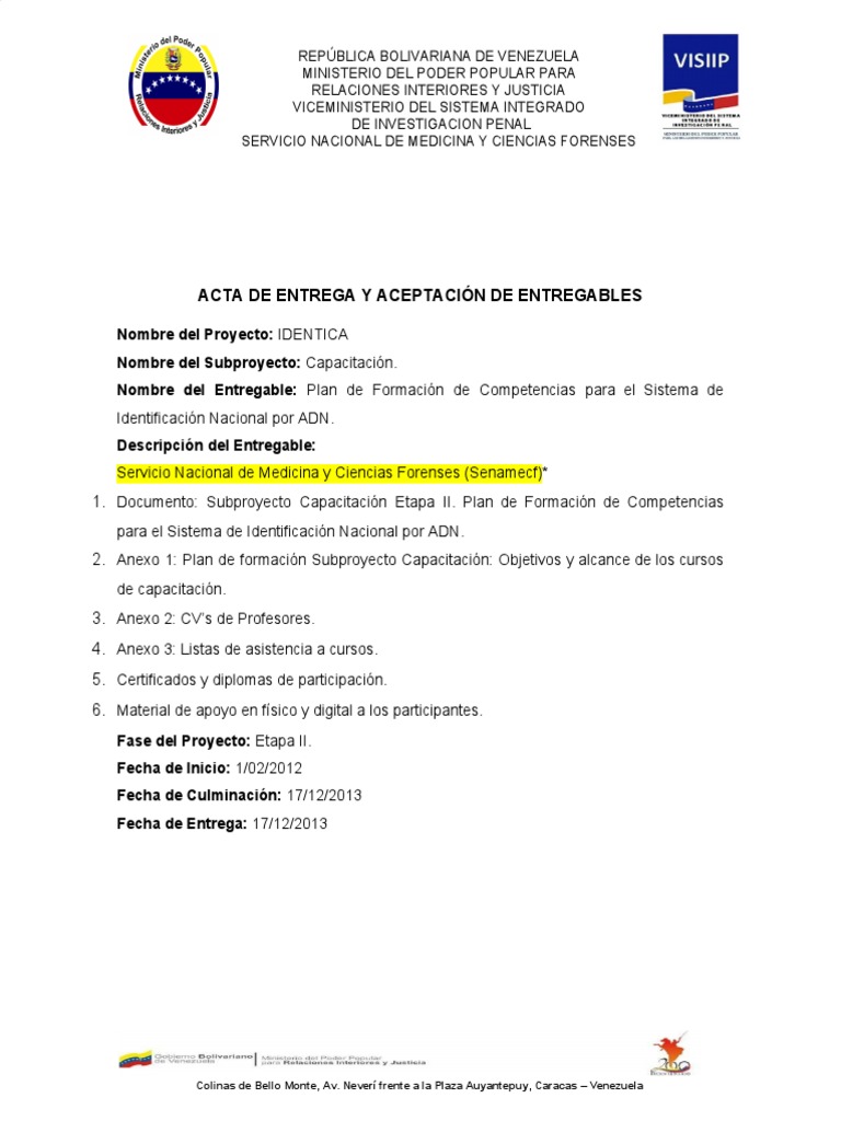 Modelo Entregables Modelo | PDF | Venezuela | Science