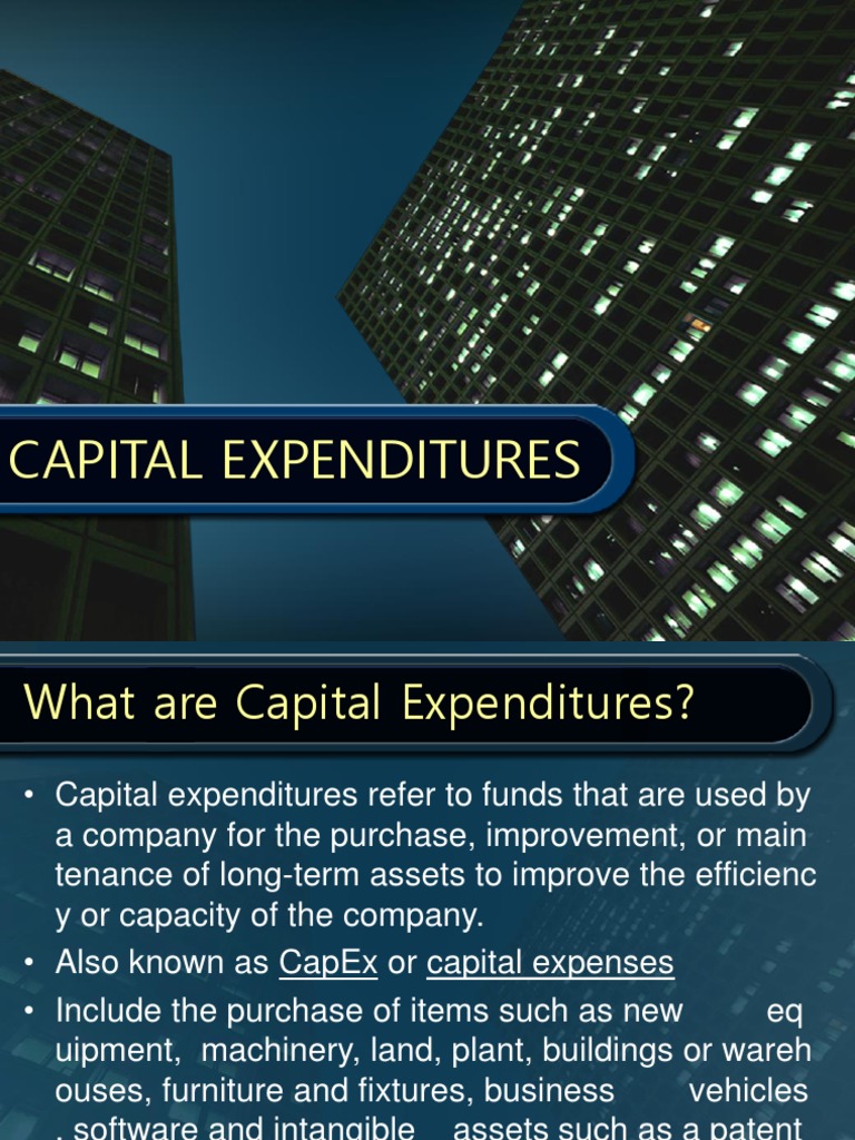 CAPEX Report | PDF | Capital Expenditure | Expense