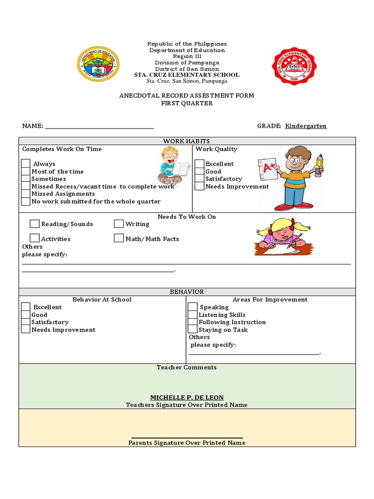 Anecdotal Record Final 1 | PDF | Pedagogy | Behavior Modification
