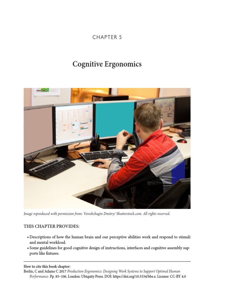 Cognitive Ergonomics: This Chapter Provides | PDF | Memory | Senses