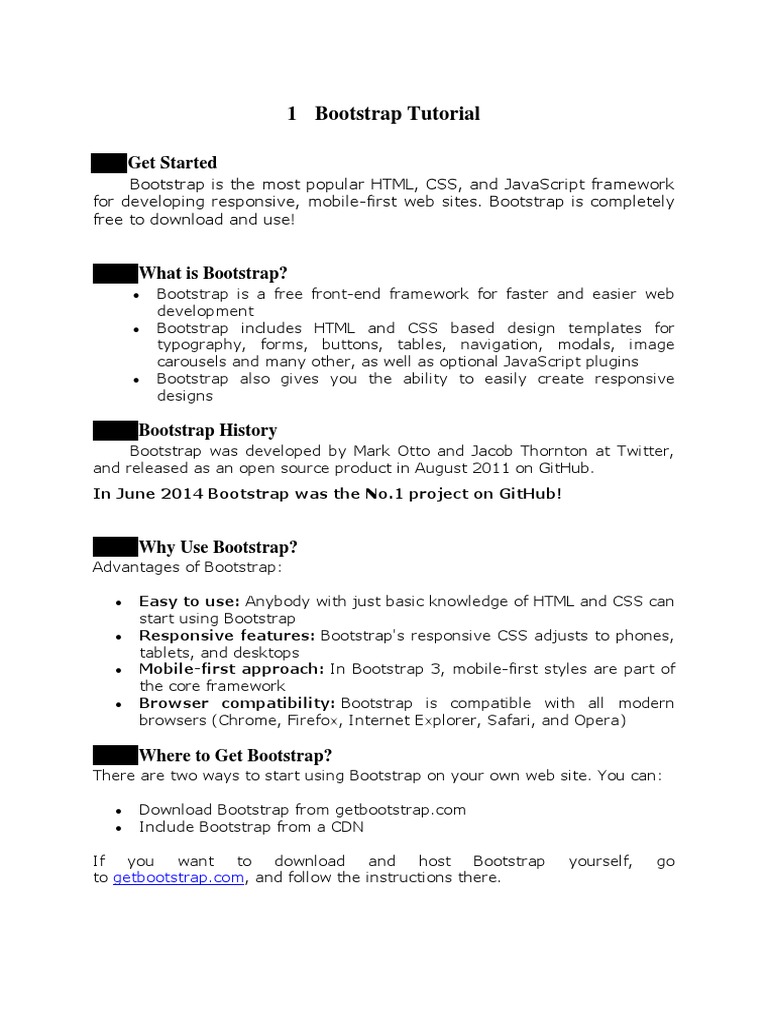 Bootstrap Tutorial | Download Free PDF | Bootstrap (Front End Framework) | J Query