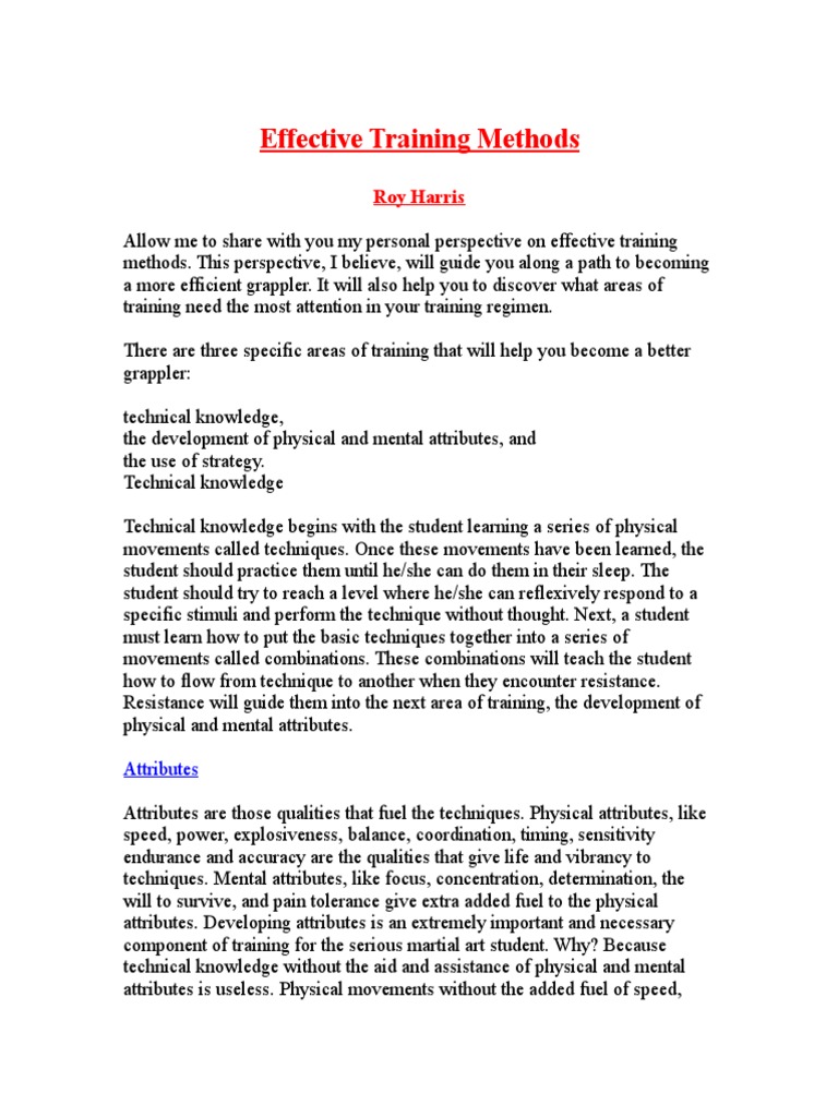 Effective Training Methods | PDF | Attention | Mental Processes