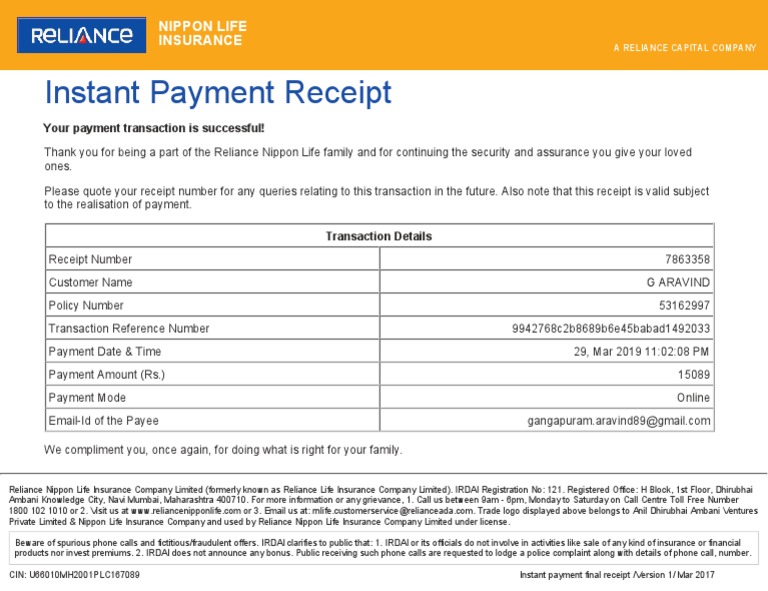 Haaa Czech | PDF | Life Insurance | Receipt