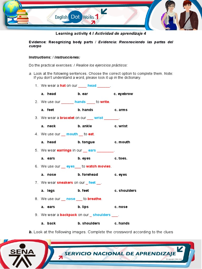 Body Parts Recognition Activities | PDF | Language Arts & Discipline