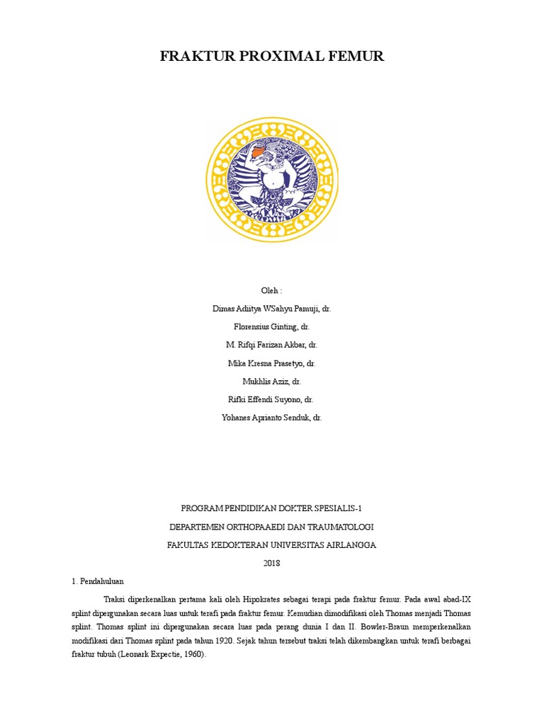 Traksi Tulang pada Fraktur Femur | PDF