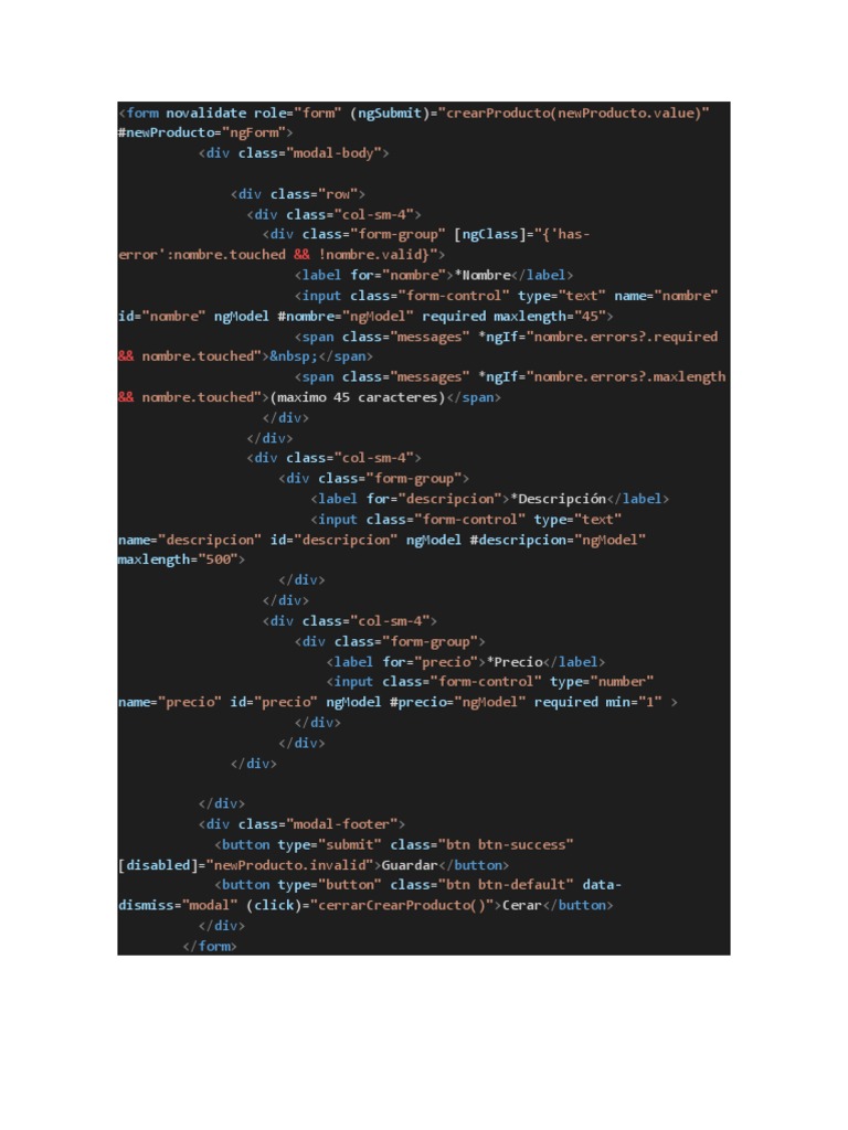 Backap Form Using Ngmodel | PDF