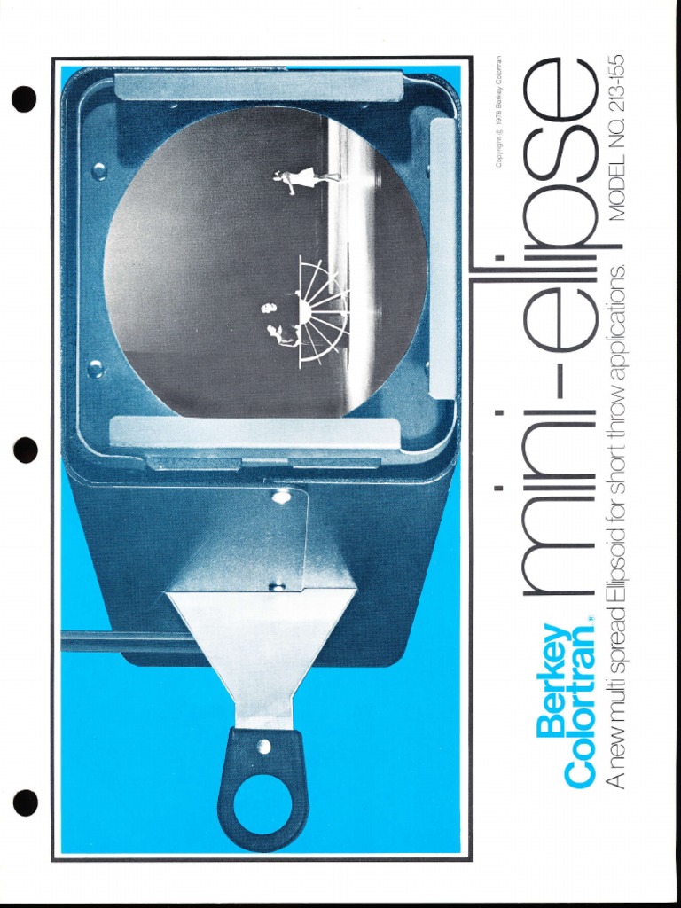 Berkey Colortran Mini Ellipse Brochure 1978 | PDF