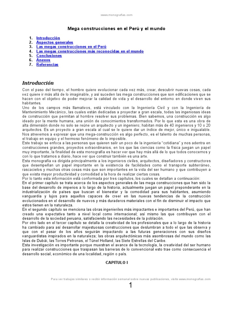 Mega Construcciones: Perú y el Mundo | PDF | Granja eólica | Hormigón