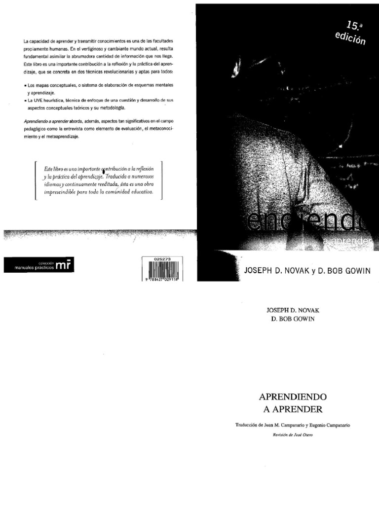 Aprendiendo A Aprender - Joseph D. Novak, Bob Gowin PDF | PDF