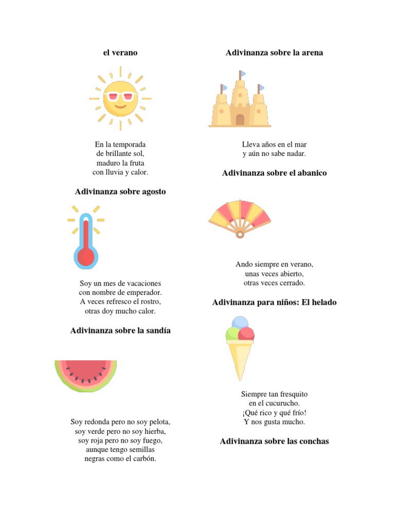 el verano Adivinanza sobre la arena | Naturaleza