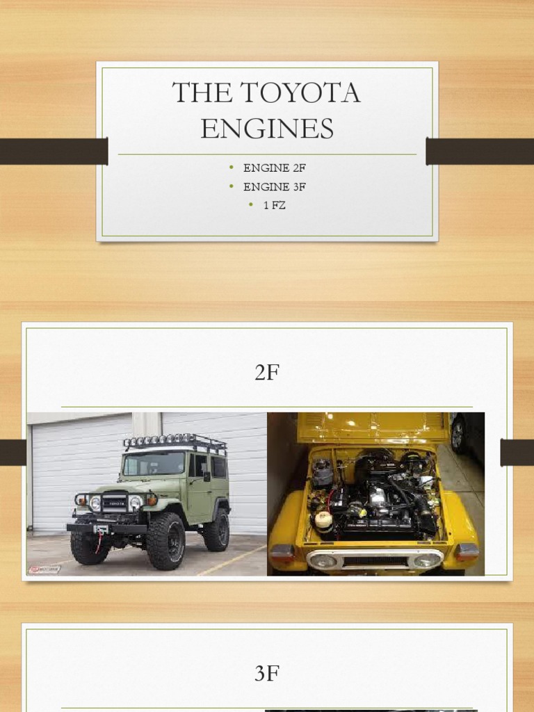 The Toyota Engines: Engine 2F Engine 3F 1 FZ | PDF