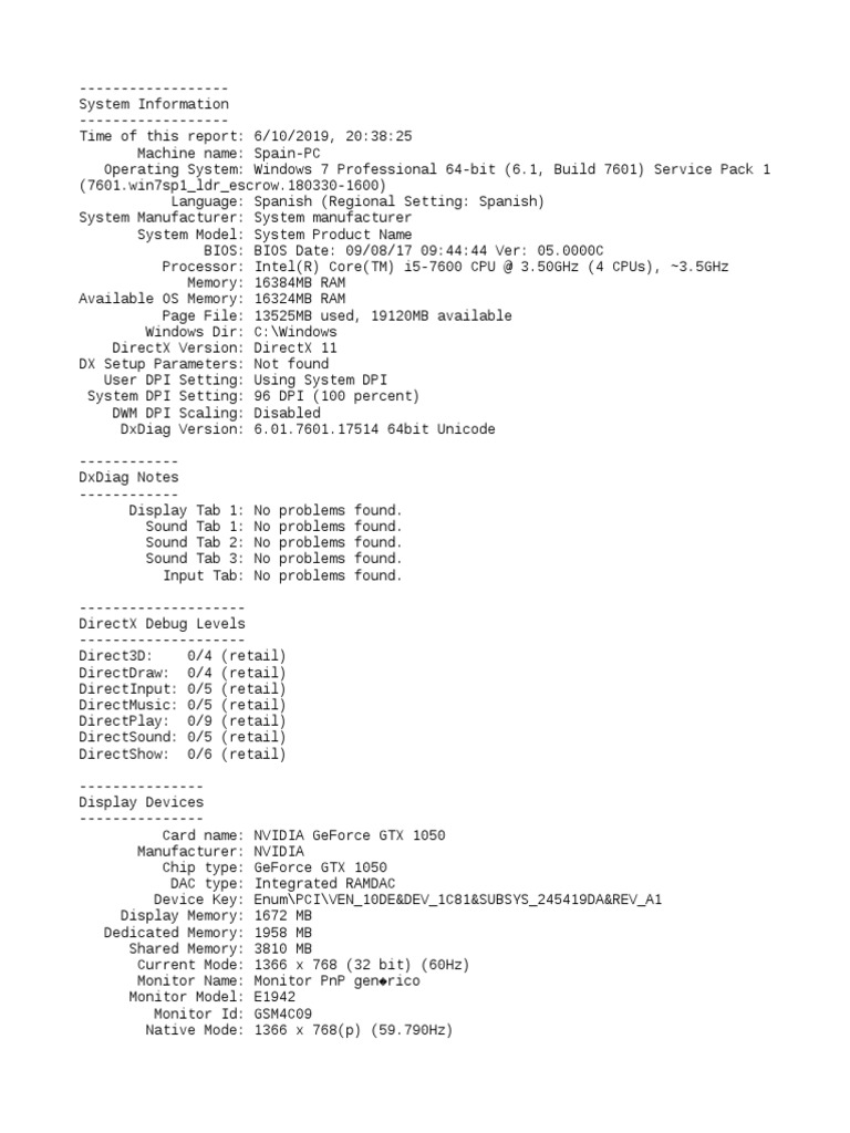 DX Diag | PDF | Device Driver | Codec