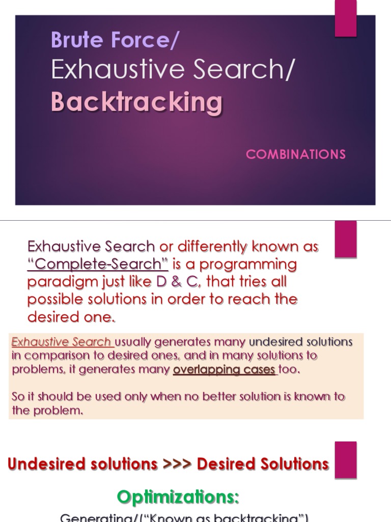 Brute Force/: Exhaustive Search | Download Free PDF | Algorithms ...