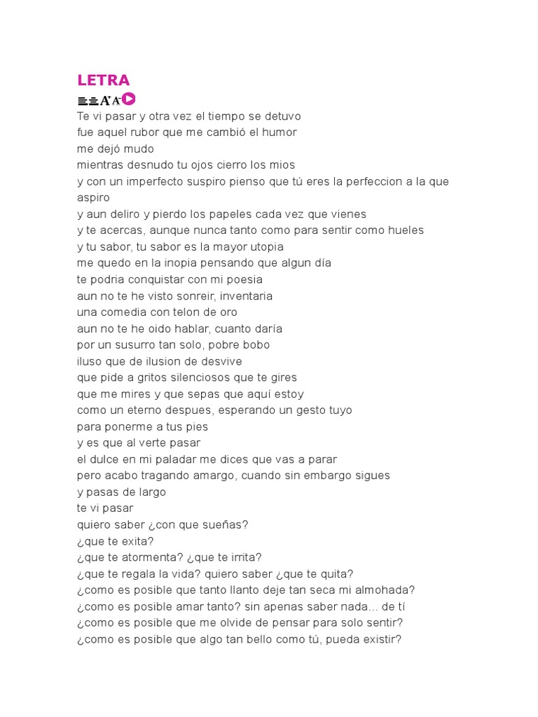 Nach Te Vi Pasar | PDF | Poesía