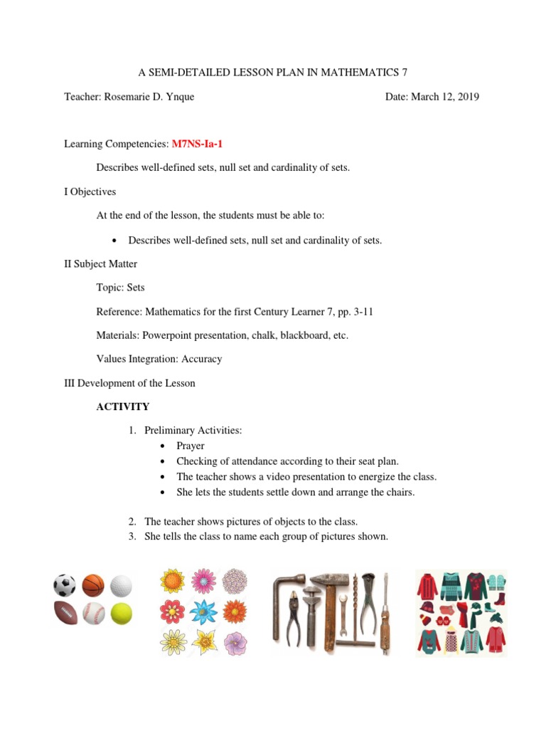 Demo Lesson Plan | PDF | Probability | Lesson Plan
