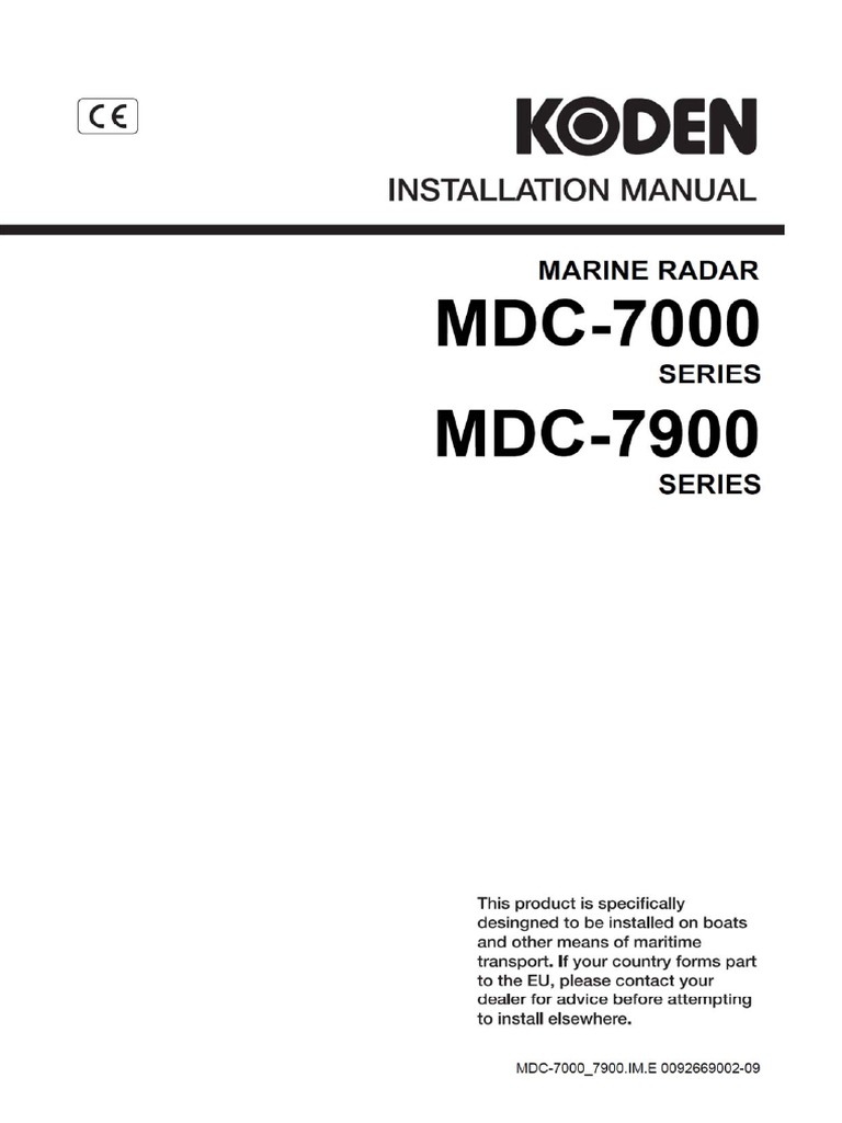 MDC-7000 7900 IME Rev09 | PDF | Coaxial Cable | High Voltage