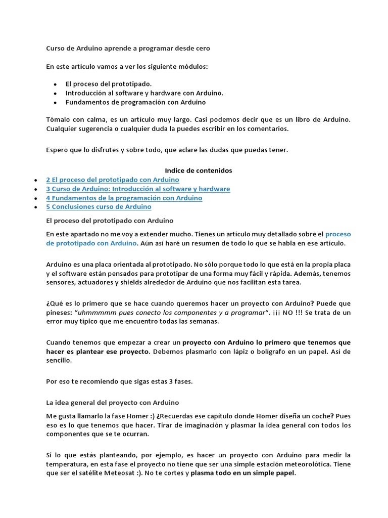 Programar Fácil Con Arduino | PDF | Entorno de desarrollo integrado | Microcontrolador