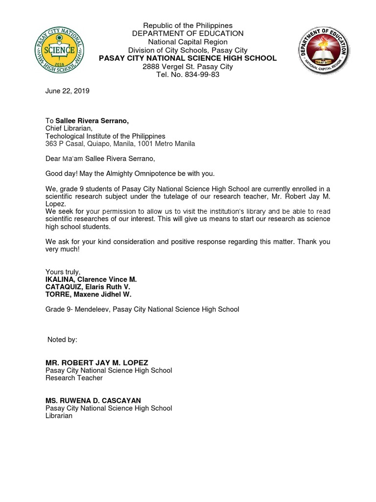 Pasay City National Science High School | Download Free PDF | Science ...