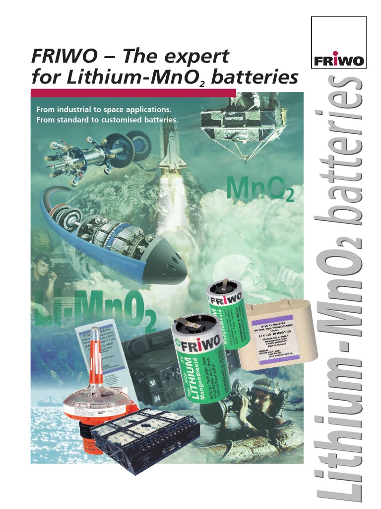 FRIWO Lithium-MnO2 Battery Solutions | PDF | Rechargeable Battery | Anode
