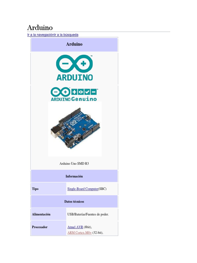 Arduino Wiki | PDF | Arduino | Ingeniería Electrónica